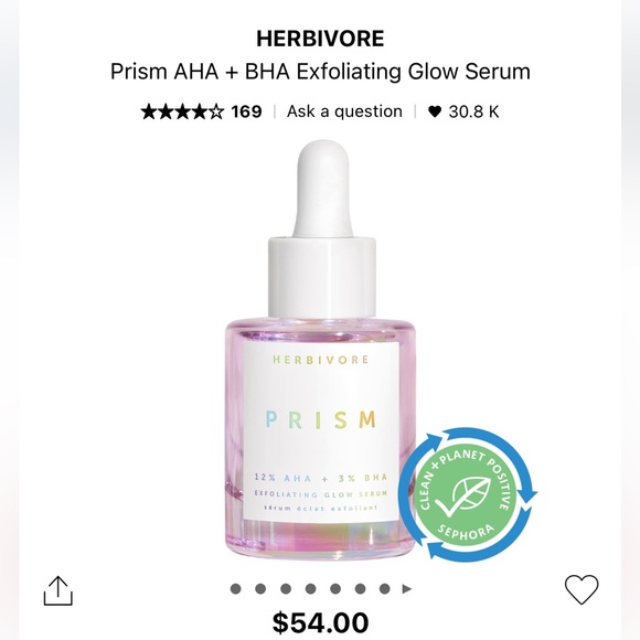 Herbivore Botanicals | Skincare | Herbivoreprism Aha Bha Exfoliating ...